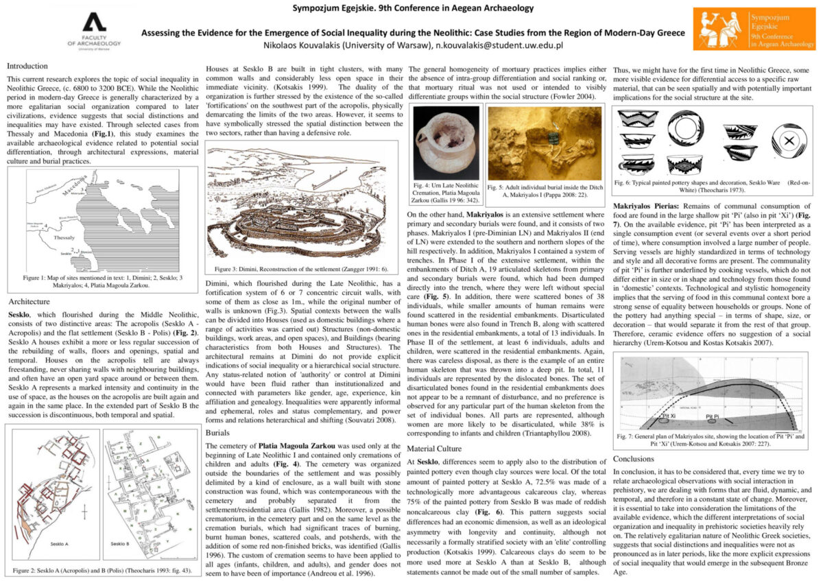 Sympozjum Egejskie 9 – Poster Gallery – Wydział Archeologii UW
