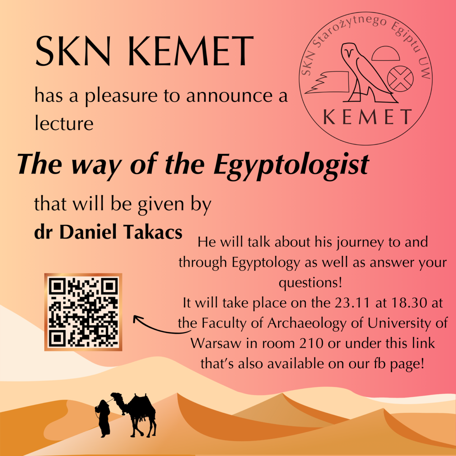 Lecture “The way of the Egyptologist” – Faculty of Archaeology UW